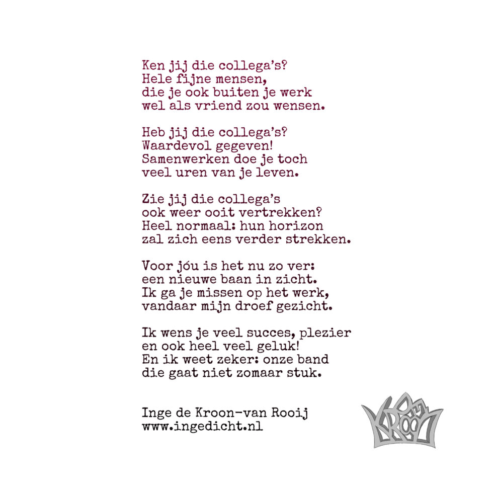 Ken jij die collega’s? | Ingedicht